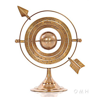 4" Marine Compass Brass Sculpture with Lid - Statue
