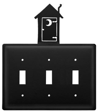 Plain Triple Toggle Metal Switch Plate Cover - Wall Plate - Light ...
