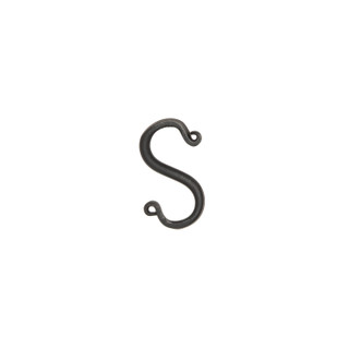 Wrought Iron Medium Forged S-Hooks, Set of 6 - Rustic Decor