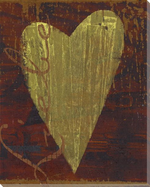 Amore Heart Wrapped Canvas Giclee Print Wall Art | Symbol Wall Decor