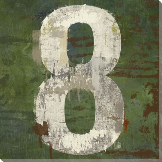 Number Key 9 Wrapped Canvas Giclee Print Wall Art | Contemporary Number ...