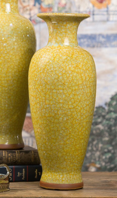 Yellow Imperial Porcelain Vase - Dessau Home - D0219