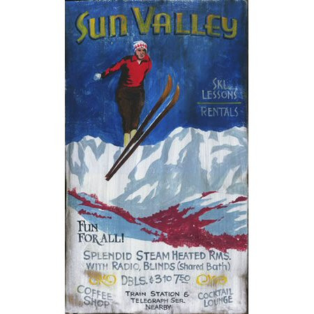 Customizable Sun Valley Ski Lessons Vintage Style Wooden Sign ...