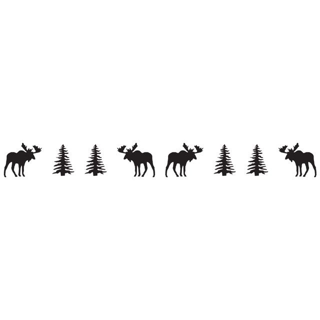 Moose and Trees Wildlife Metal Fire Pit | Northern Woods Cabin Fire Feature