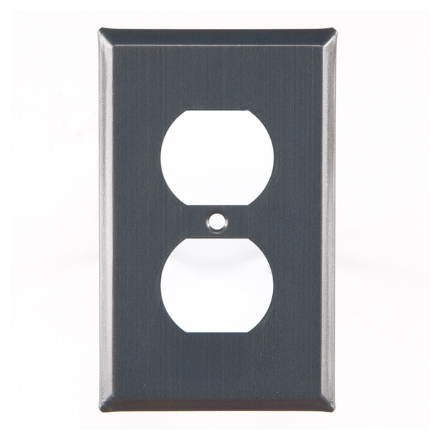 Chisel Punched Single Tin Outlet Cover in Country Tin - Wall Plate ...