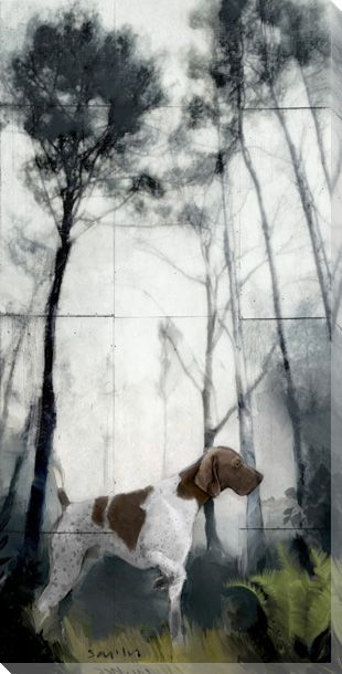 Pointer Dog 1 Wrapped Canvas Giclee Print Wall Art - Wall Decor - Artwork