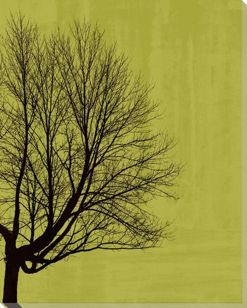 Tree Poetry Right Wrapped Canvas Giclee Print Wall Art | Botanical Tree ...