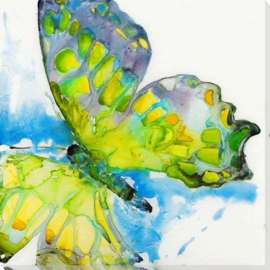 Spring Butterfly Wrapped Canvas Giclee Print Wall Art | Nature Inspired ...
