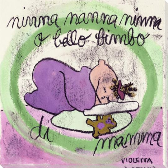 Mamma Bello Bimbo Wrapped Canvas Giclee Print Wall Art | Kids Wall Decor
