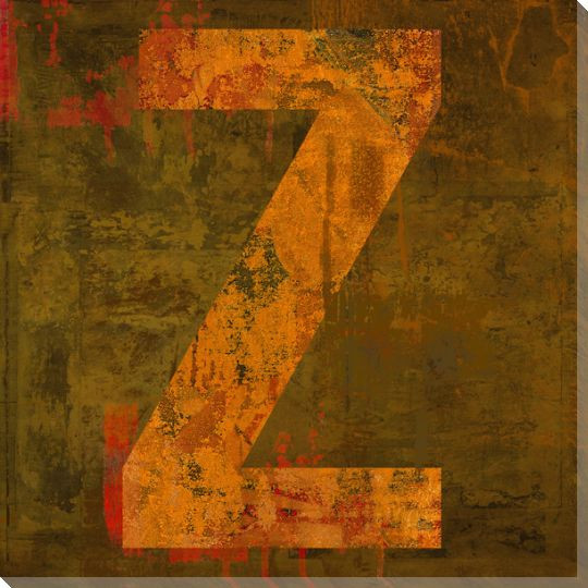 Letter Key Z Wrapped Canvas Giclee Print Wall Art | Decorative Letter ...