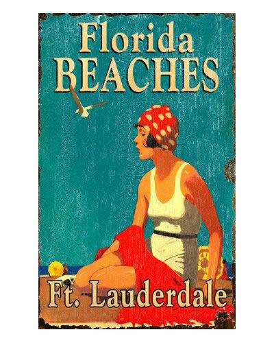 Customizable Florida Beaches Vintage Style Wooden Sign - Personalized ...