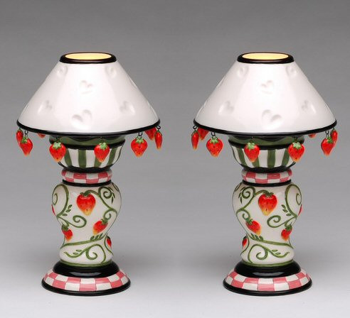 Strawberry Lamp with Shade Tea Light Candle Holder, Set of 2 - Candle ...