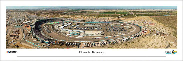 Phoenix Raceway Aerial Panoramic Wall Art Print | Racing Wall Decor