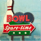 Retro Bowling Sign Wrapped Canvas Giclee Print Wall Art | Collectible ...