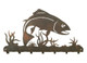 Trout Fish Metal Wall Key Rack | Rustic Fishing Lodge Organizer