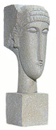 Modigliani Cubic Head Statue - Museum Art Reproduction