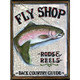 Customizable Fly Shop Rods and Reels Vintage Style Wooden Sign ...