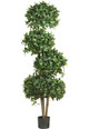 Nearly Natural 69" Sweet Bay Topiary with 4 Balls Silk Tree ...