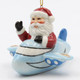 Santa Flying in an Airplane Christmas Tree Ornaments, Set of 4 ...