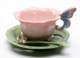 Rose Porcelain Cups, Saucers and Spoons, Set of 6 - Drinkware ...