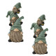 16.5" Flower and Mushroom Gnome Statues, Set of 2 - Sculptures