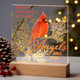 7.25" Winter Cardinal Acrylic LED Lighted Night Light - Lighting