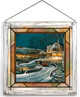 20" x 20" Patiently Waiting Framed Glass Art - Wall Decor