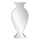 Beveled Mirrored Panel Curvy Tall Vase - Decorative Accessories