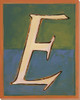 Block Letter E Wrapped Canvas Giclee Print Wall Art | Initial Wall ...