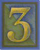 Block Number 3 Wrapped Canvas Giclee Print Wall Art | Stylish Number ...