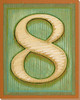 Block Number 8 Wrapped Canvas Giclee Print Wall Art | Digit Wall Art Decor