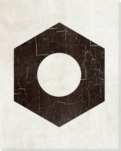 Bold Shapes Apostrophe Symbol Wrapped Canvas Giclee Print Wall Art ...
