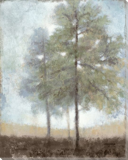 Morning Mist II Wrapped Canvas Giclee Print Wall Art | Forest Wall Art