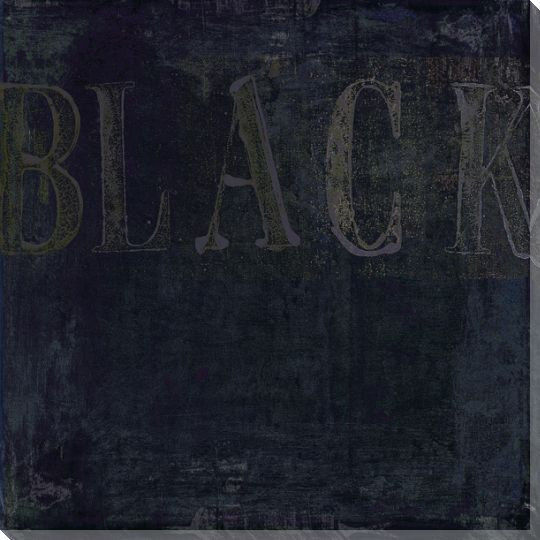 "Black" Block Wrapped Canvas Giclee Print Wall Art | Phrase Wall Art