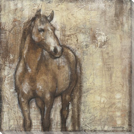 Noble Steed Horse II Wrapped Canvas Giclee Print Wall Art | Rustic ...