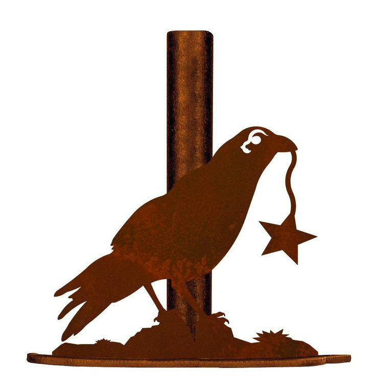 Crow Bird Metal Toilet Paper Holder | Rustic Cabin Accessory