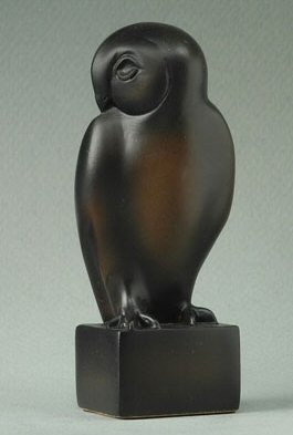 Miniature Greek Owl Bird Statue - Museum Art Reproduction