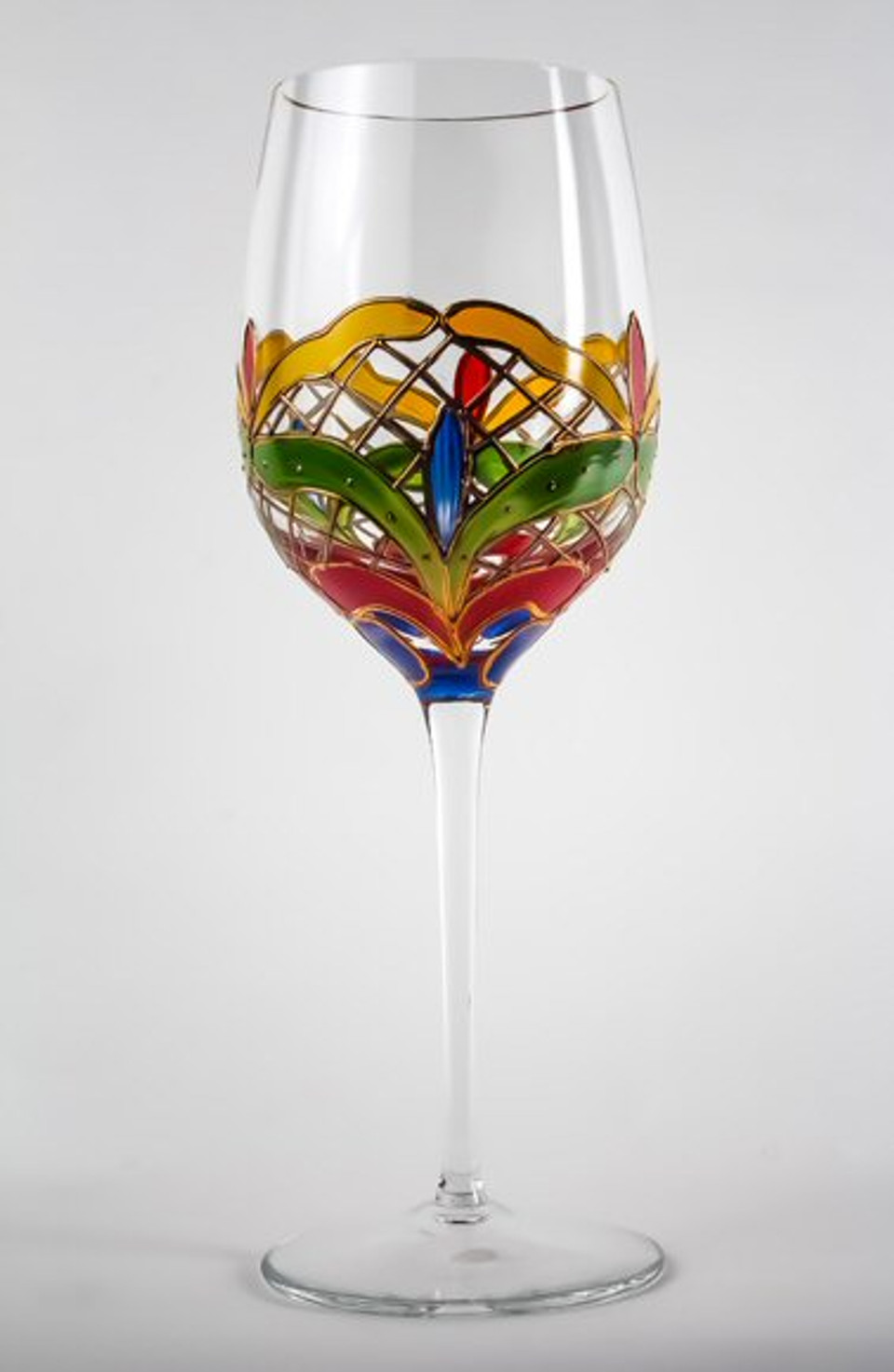 Orleans Romanian Crystal Red Wine Glasses Set Of 4 Stemware Drinkware