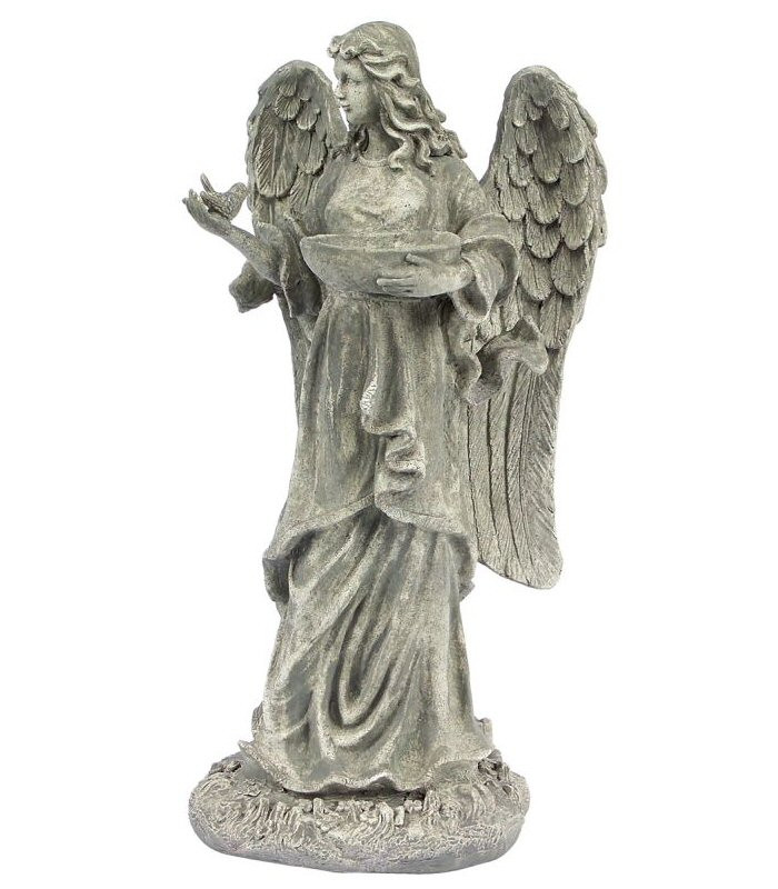 Angel Bird Feeder with Bird - Outdoor Decor - Melrose