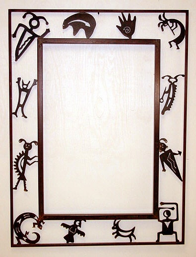 Choice Southwest Diamond Metal Wall Mirror, 66 Designs - Rustic Wall Decor