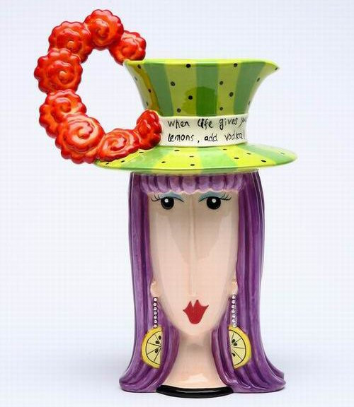 Lemon with Vodka Lady Ceramic Pitcher - Tableware - Serveware ...