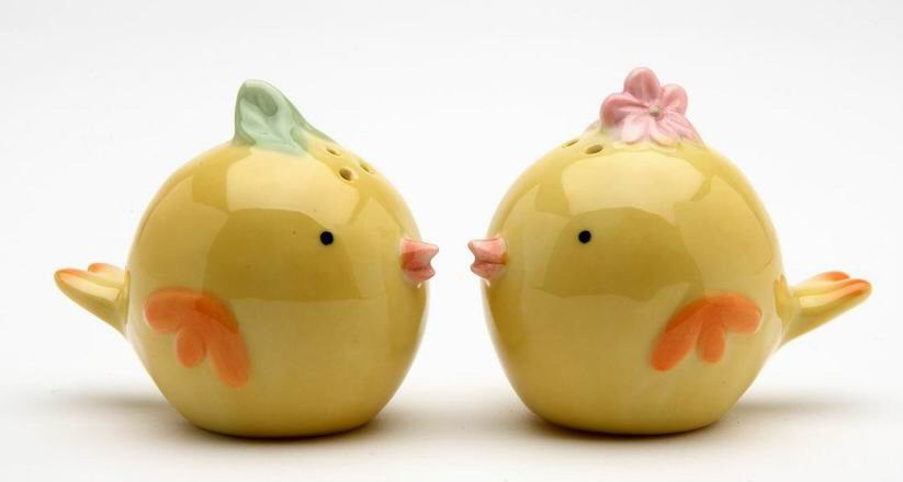 Two Birds Ceramic Salt and Pepper Shakers by Babs, Set of 4 - Tableware ...