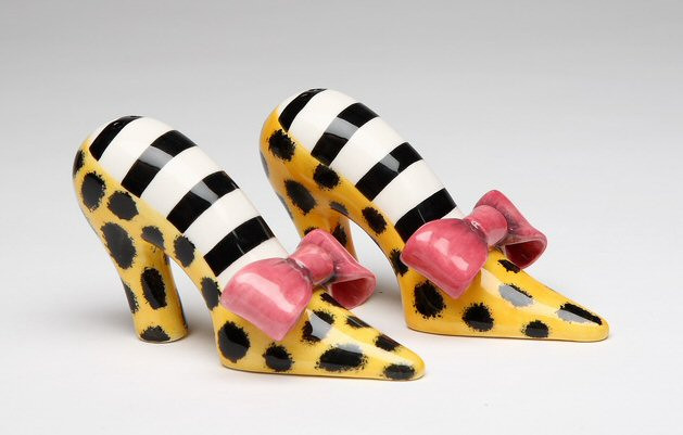 Leopard Print Heels w/ Bows Salt and Pepper Shakers by Babs, Set of 4 ...