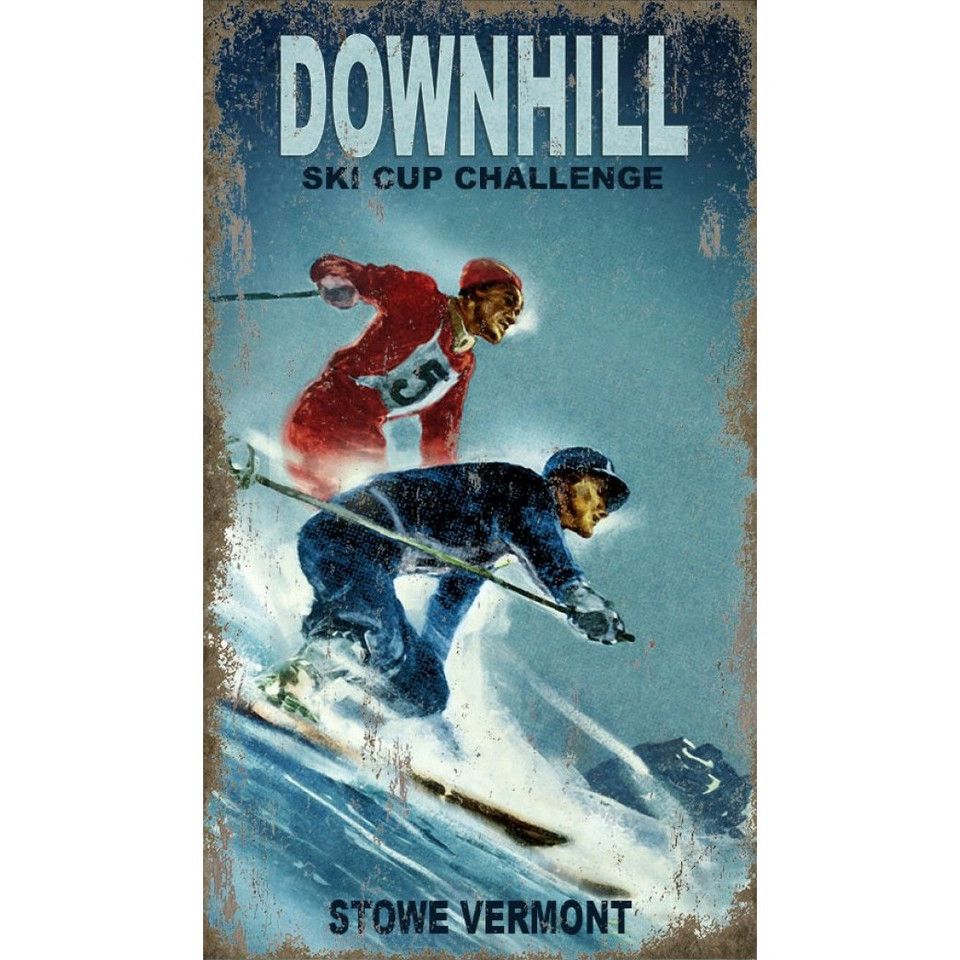 Customizable Winter Carnival Ski Stowe Vermont Vintage Style Wooden ...
