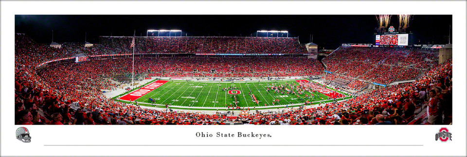 Ohio State Buckeyes Marching Band "Ohio Script" Panoramic Art Print ...