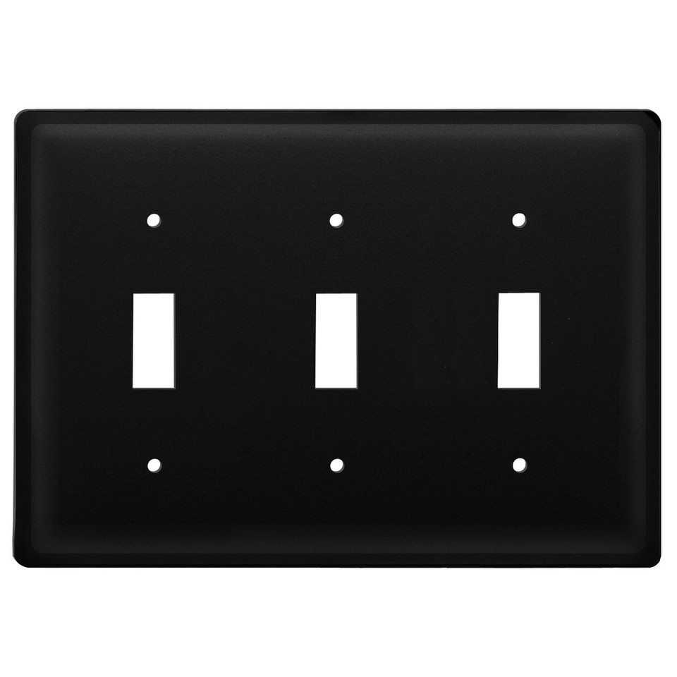 Plain Triple Toggle Metal Switch Plate Cover - Wall Plate - Light ...
