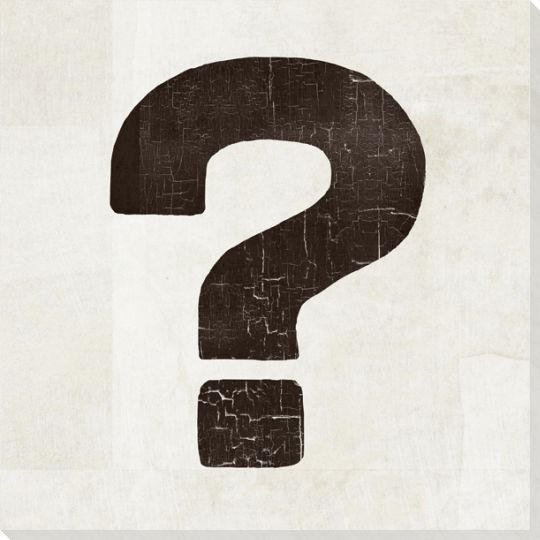 Bold Shapes Question Mark Wrapped Canvas Giclee Art Print Wall Art ...