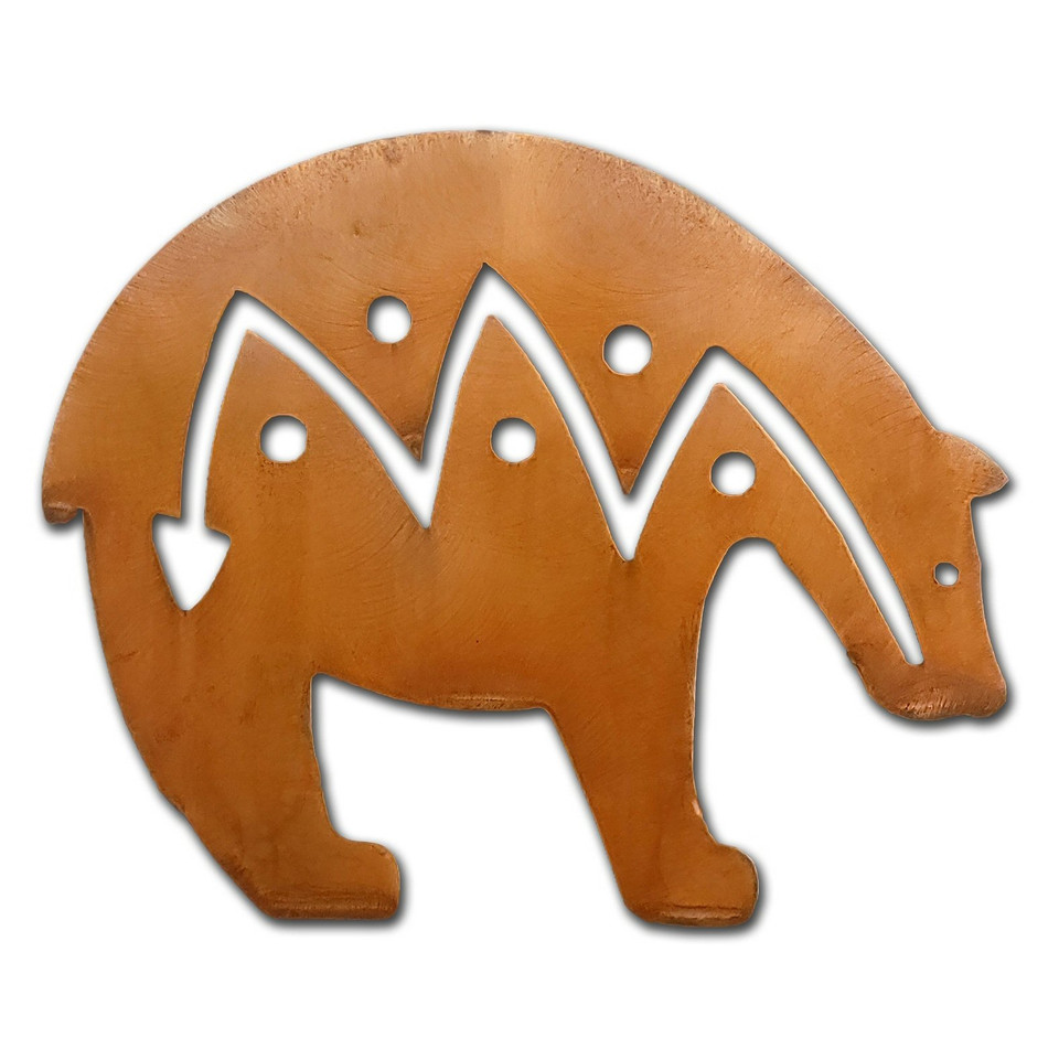 Fetish Bear Metal Wall Art - Wildlife Metal Art Wall Decor