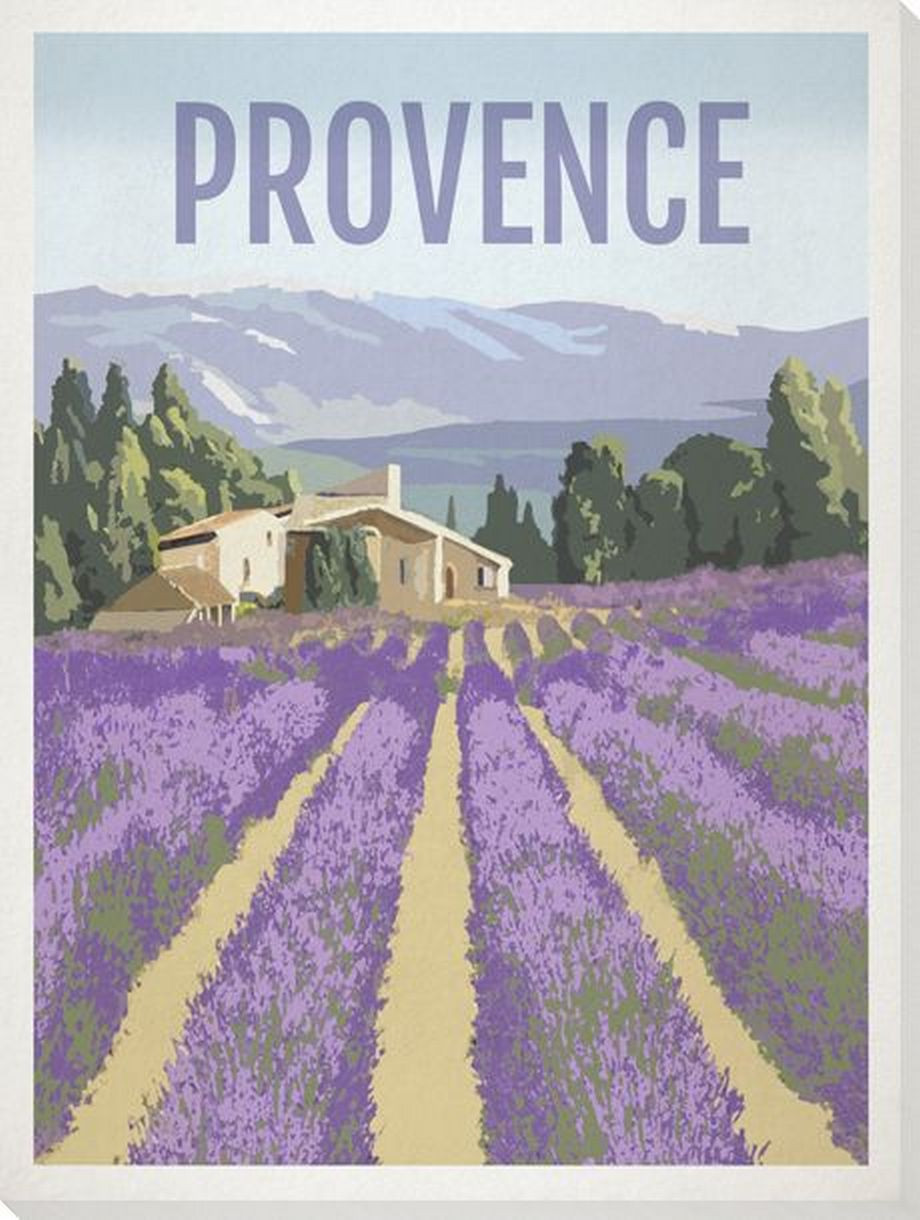 Provence Travel Wrapped Canvas Giclee Art Print Wall Art | Adventure ...