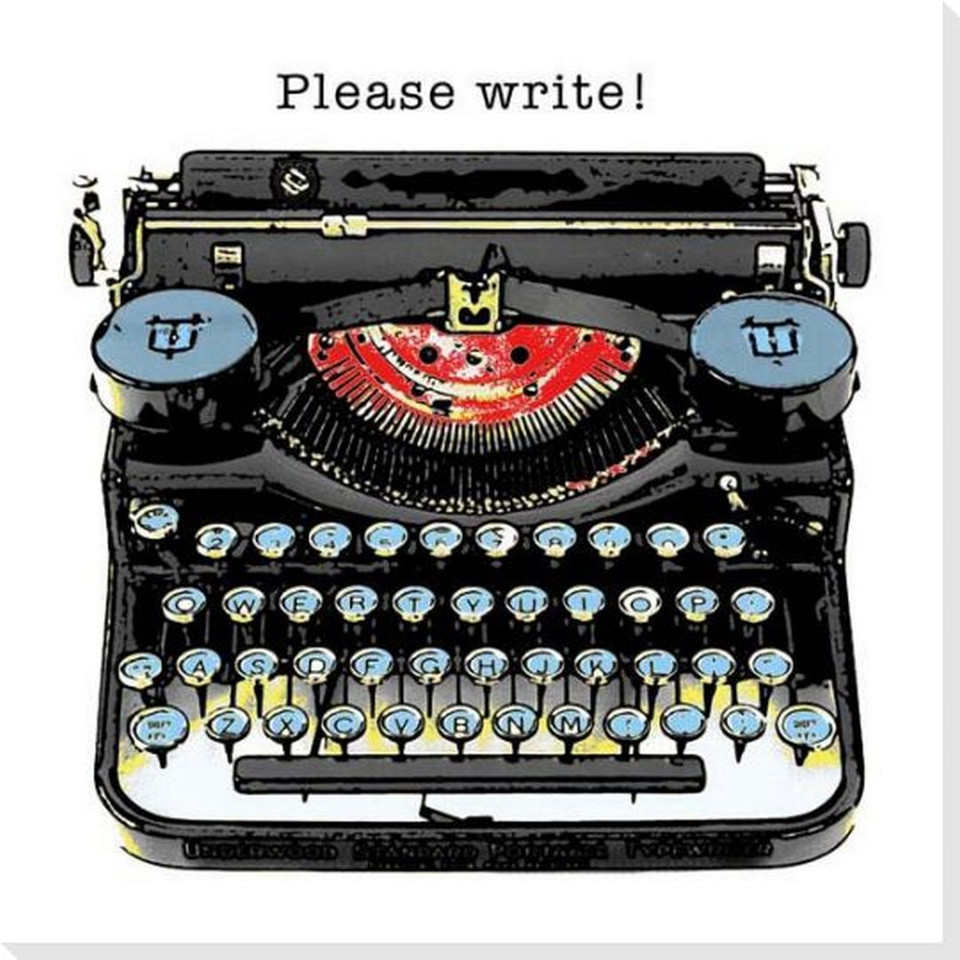 Tell Your Story! Typewriter Wrapped Canvas Giclee Art Print Wall Art ...